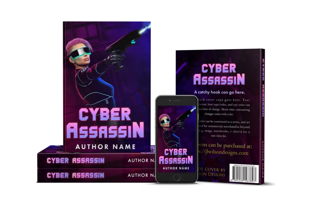 CyberPunk Book Cover: Cyber Assassin - J. L. Wilson Designs