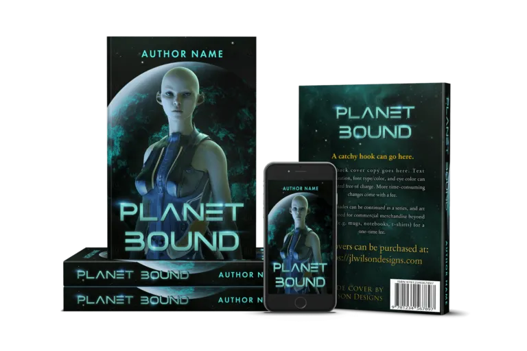 Sci-fi Alien Book Cover: Planet Bound - J. L. Wilson Designs